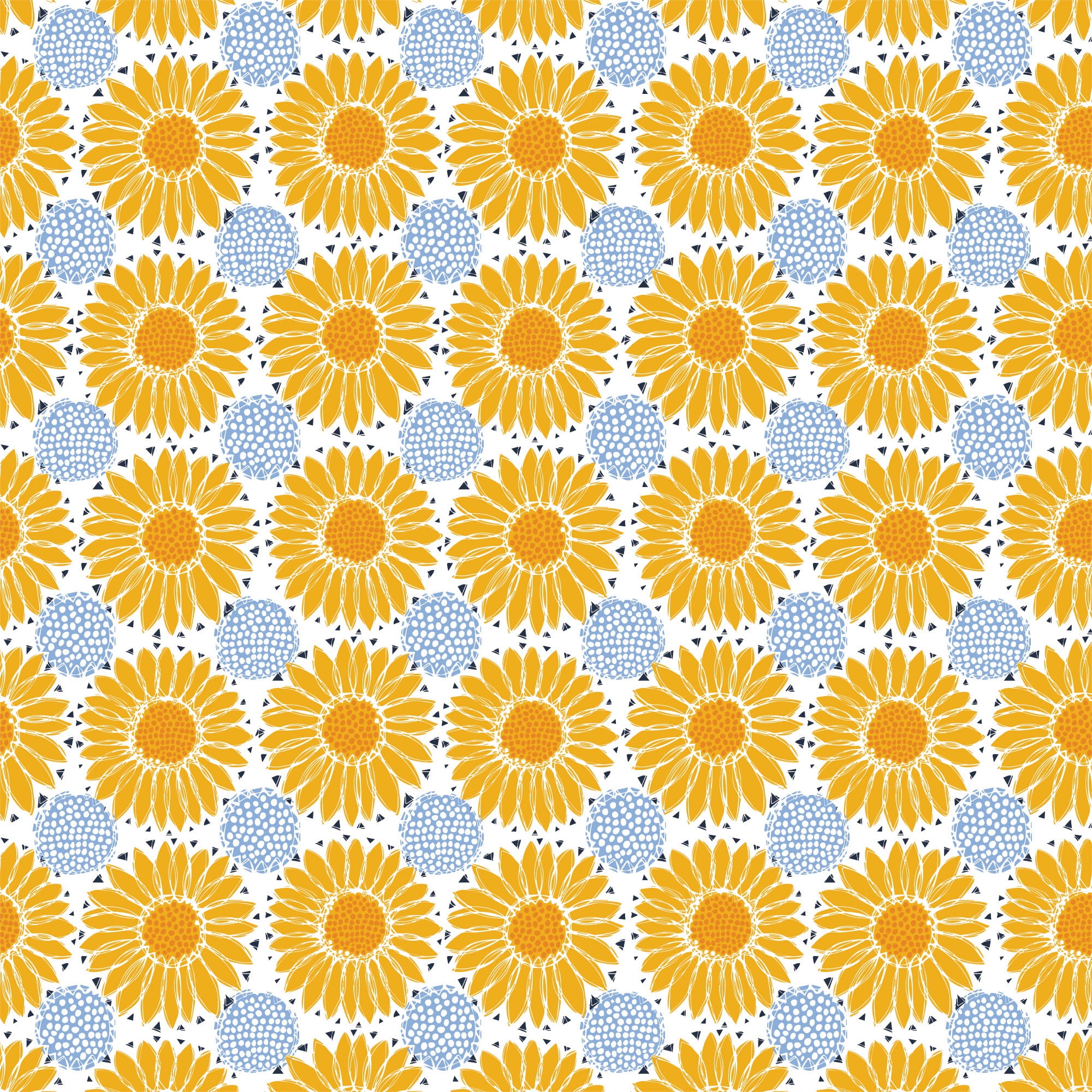 Eugene Textiles Premium Sunflowers Print Collection , Width 44' 100% ...