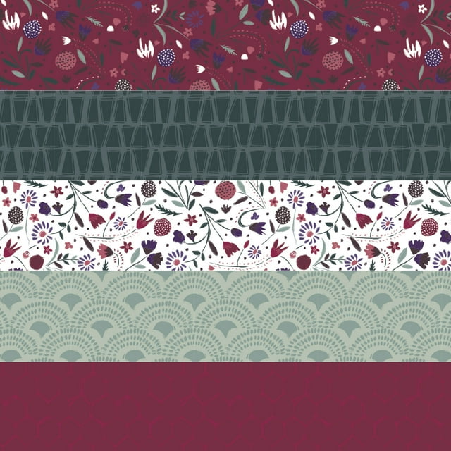 Eugene Textiles Premium Wild Hearts 100% Cotton 18" x 21" Fat Quarter ...