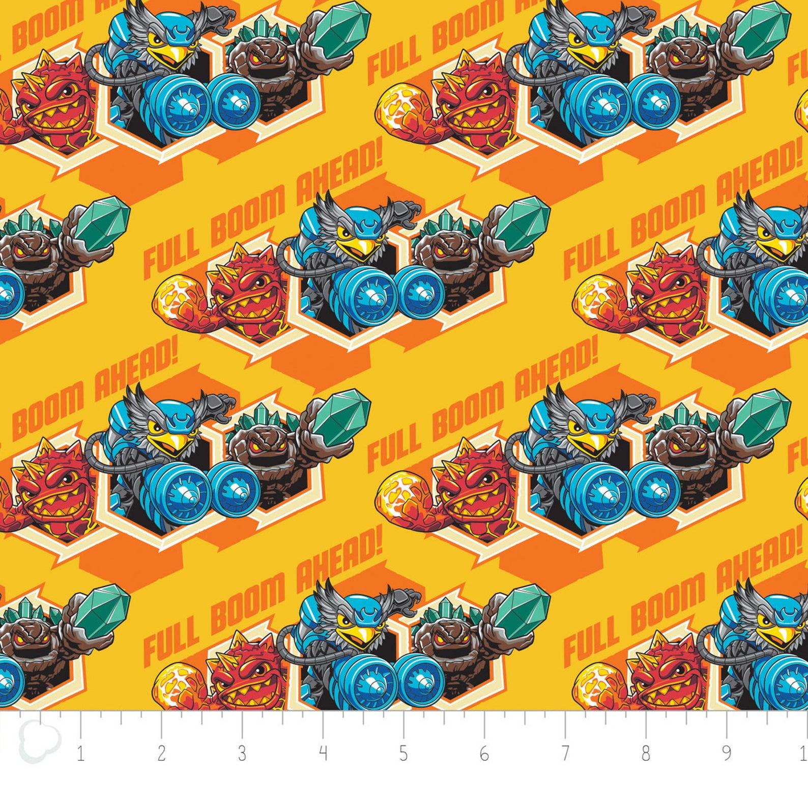 Eugene Textiles Skylanders Full Boom Sunshine Fabric by The Yard ...