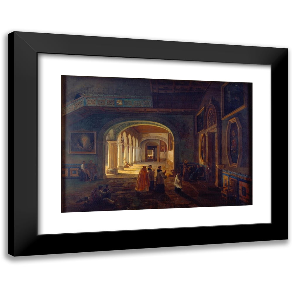 Eugenio Landesio 24x18 Black Modern Framed Museum Art Print Titled ...