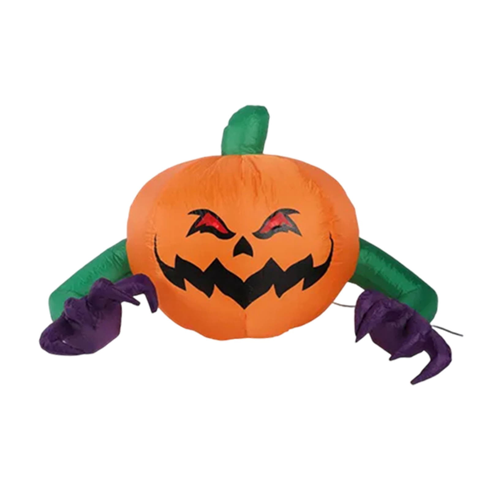 Euiuw Halloween Inflatable Desktop Ornament Scary Purple Hand Pumpkin ...