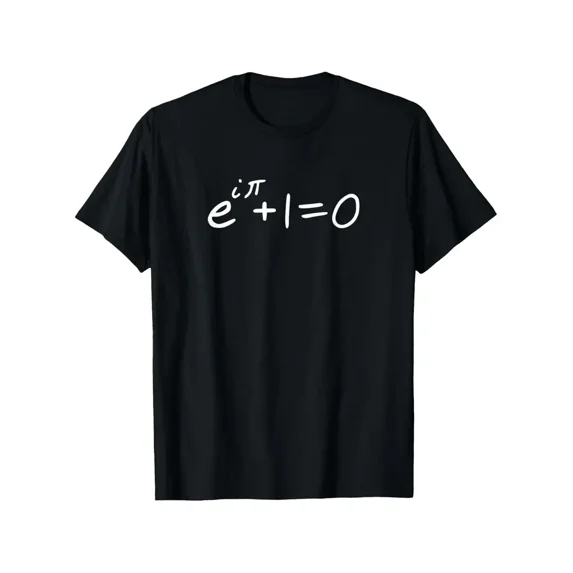 Euler'S Identity Math Equation T-Shirt - e^(iπ) = -1 Graphic Tee ...