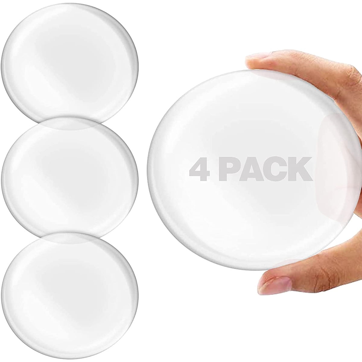 Eummy 4pcs Transparent Round Soft Rubber Door Stop Handle Stick Guard ...