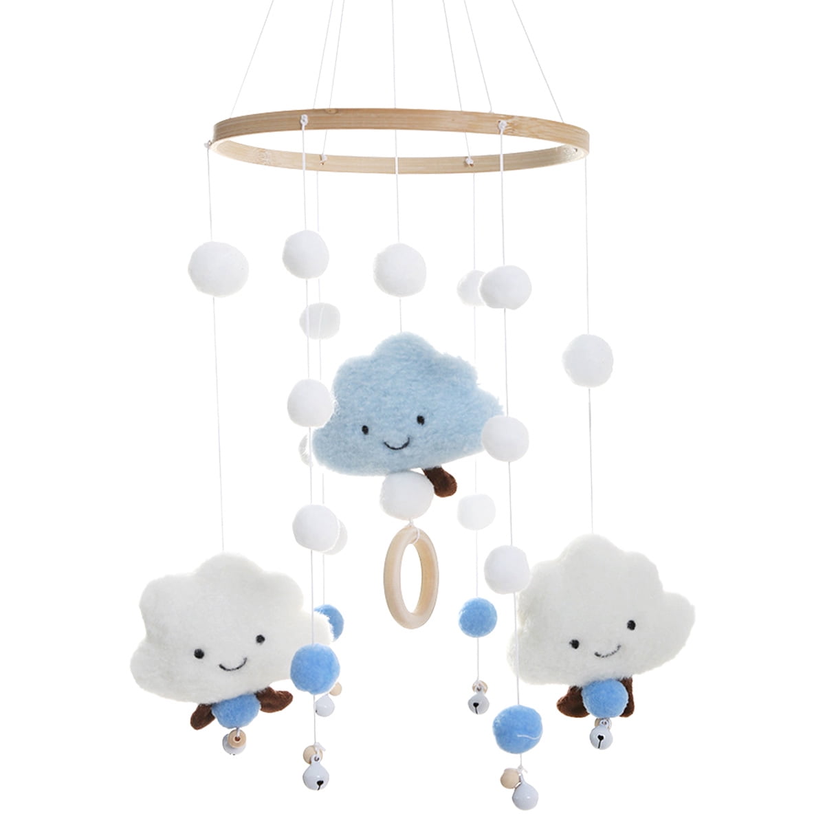 Eummy 7.9x19.7inch Mobile Wind Chime w/Cloud Doll Hanging Bed Bell ...