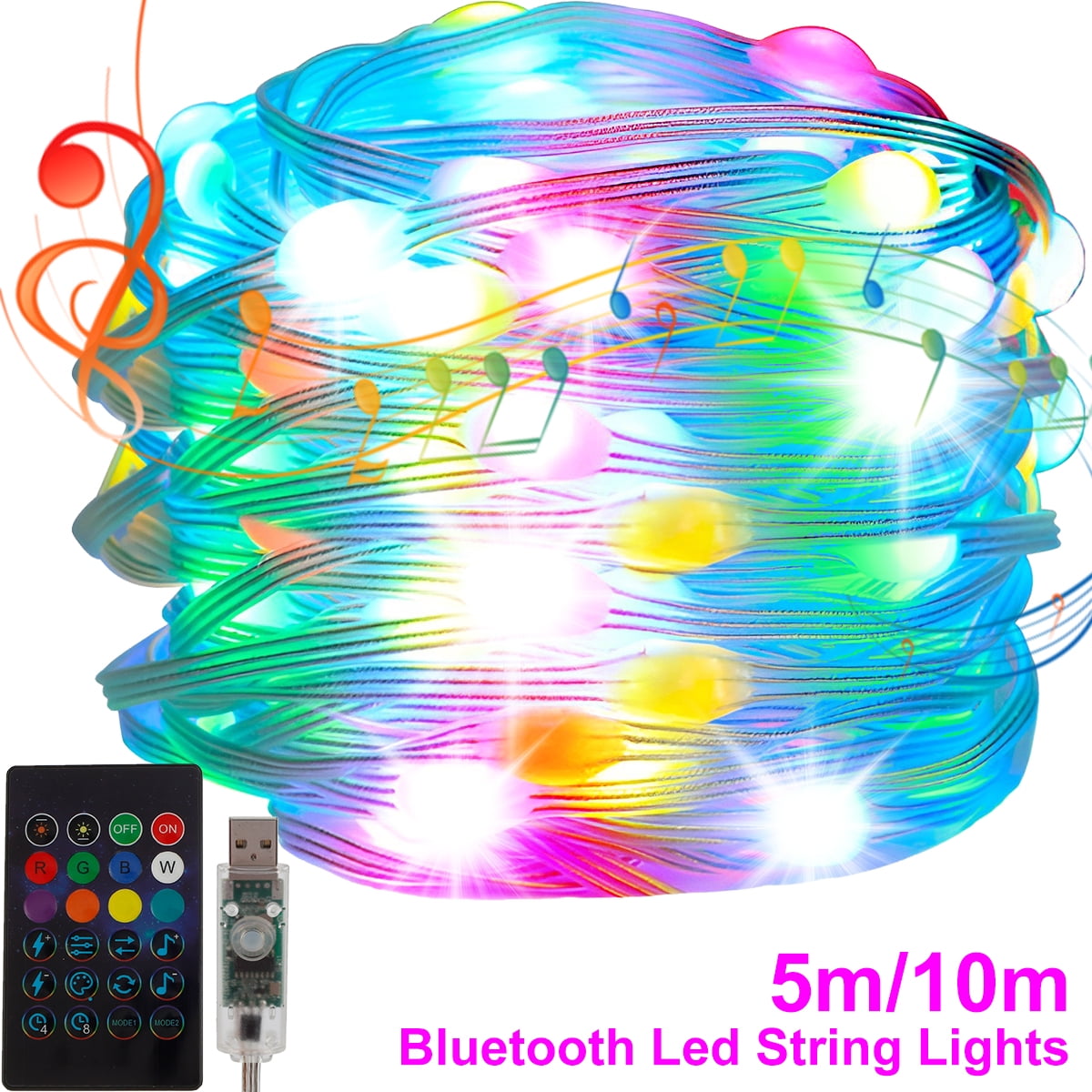 Eummy Fairy String Lights Bluetooth Color Changing Light with APP and ...