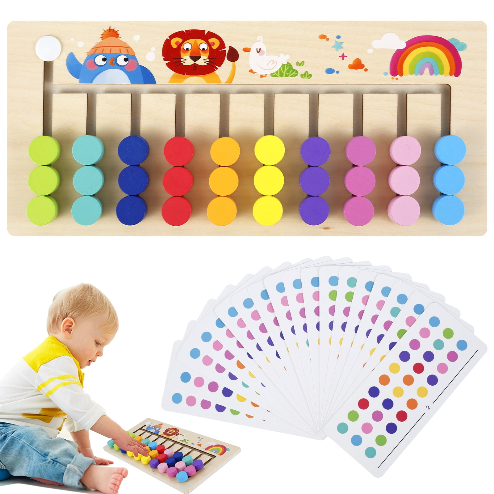 Eummy Montessori Learning Toys Color Matching Puzzle Toys for 3-8 Years ...