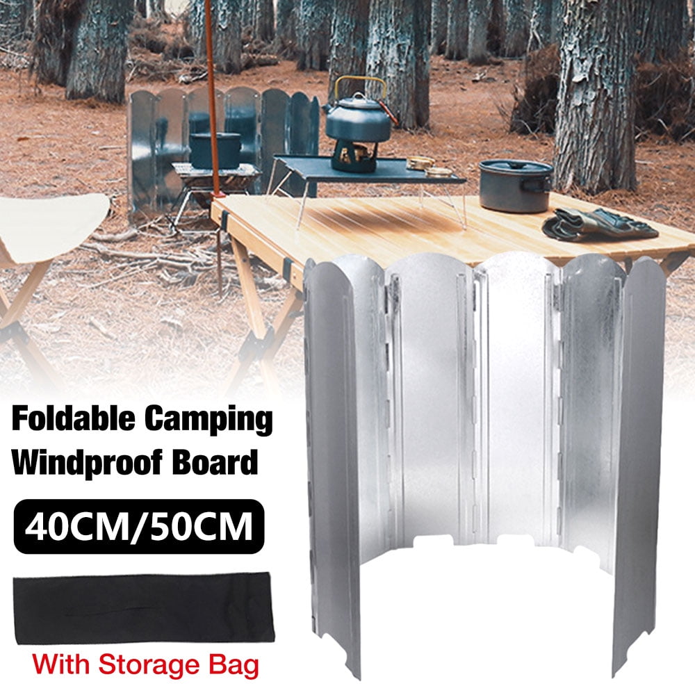Eummy Outdoor Camping Stove Windshield, Folding Camping Wind Screen ...