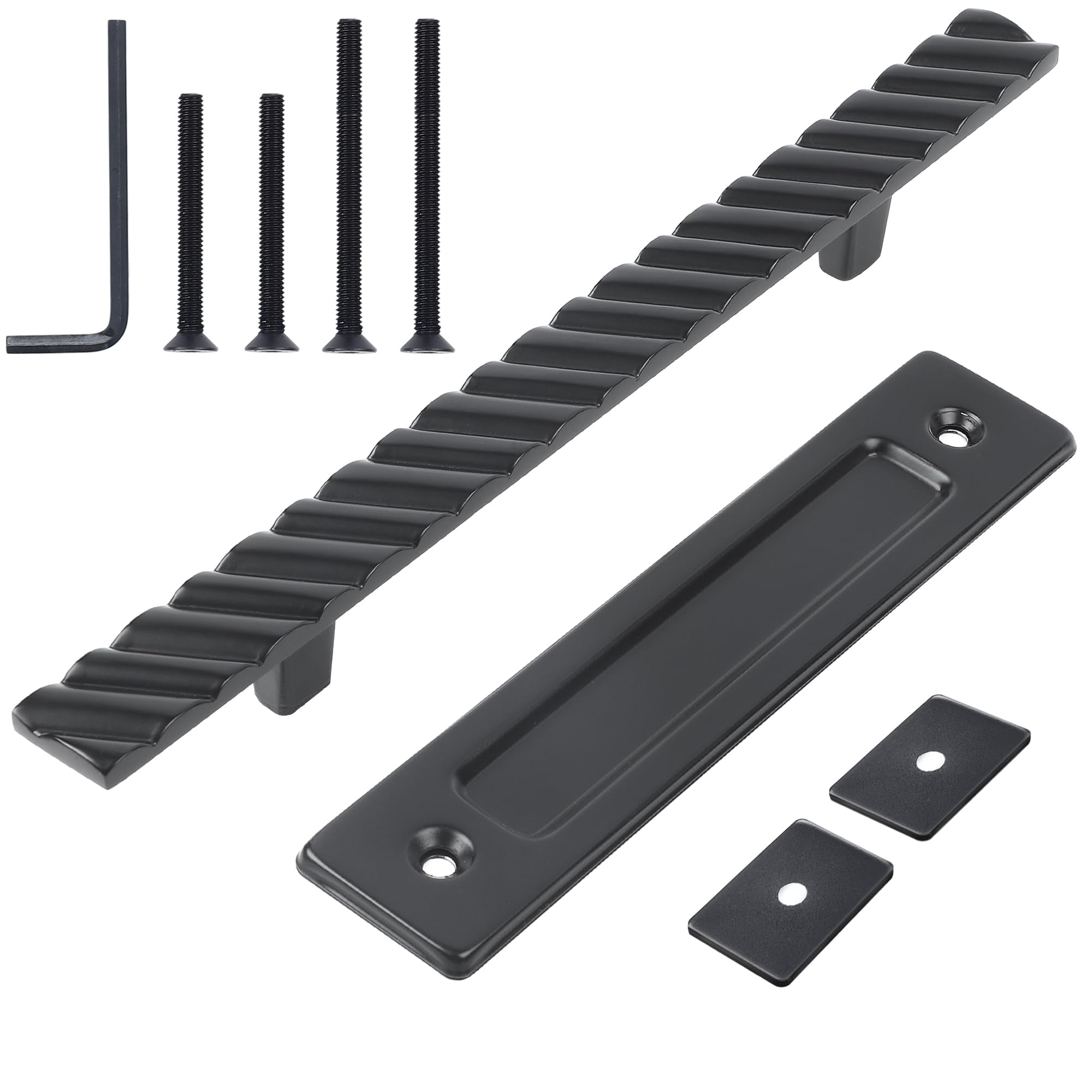Eumtenr Solid Brass Sliding Barn Door Handles Set, 12 Inch Heavy Duty ...