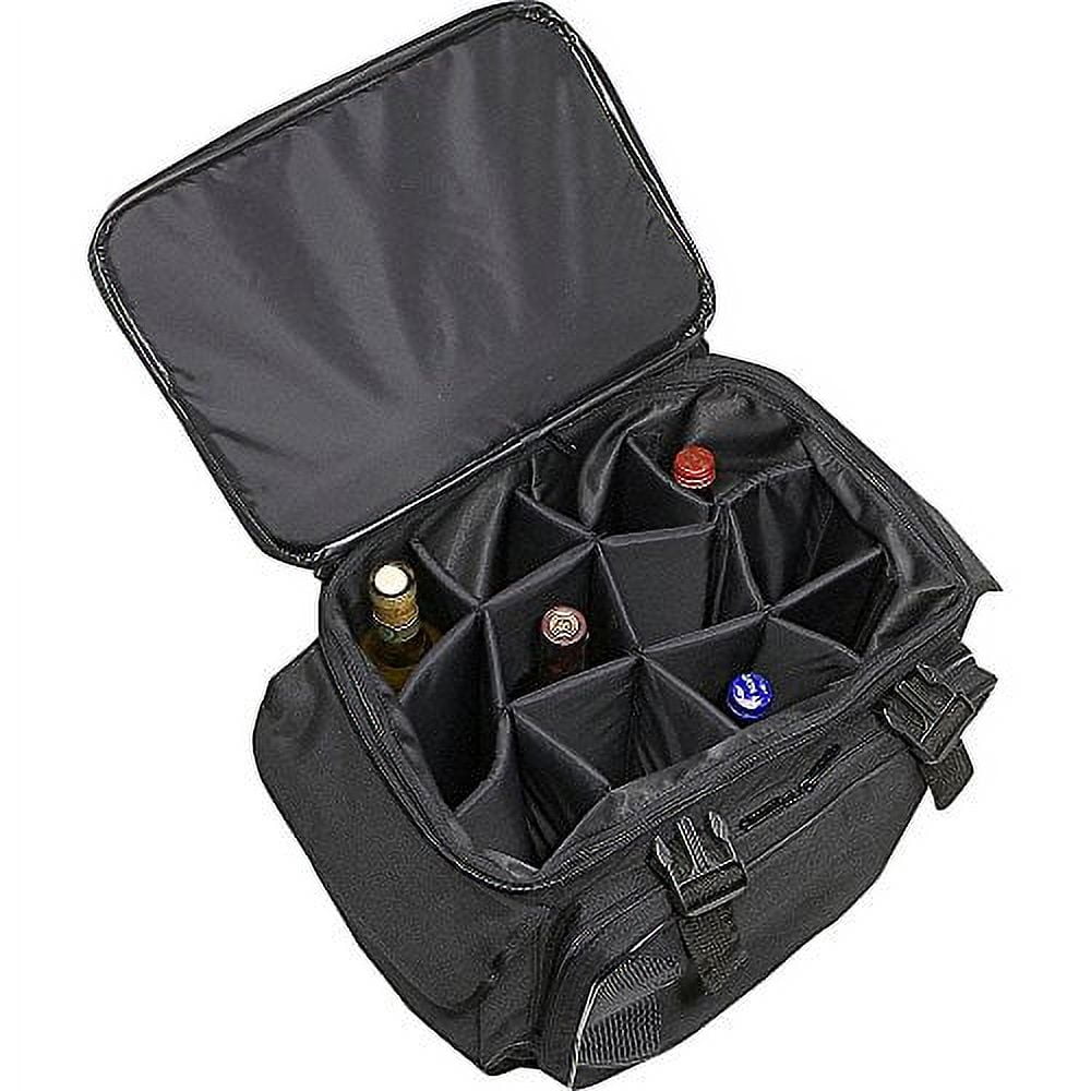 Eunicole Bottle Limo 12 Bottle Insulated Wine Tote Case Wheel Travel ...