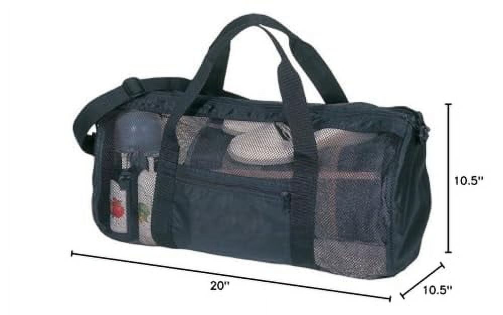 Eunicole Sport Gym Mesh Roll Bag Duffel, Easy Dry, Black - Walmart.com