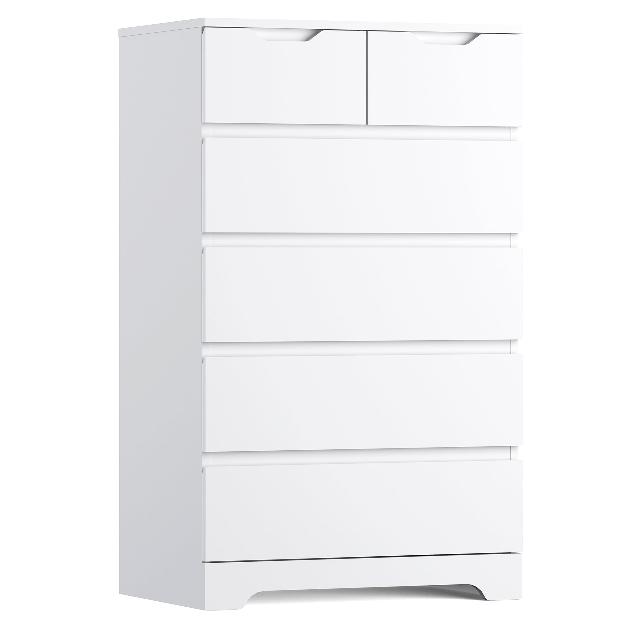 Eunon 6 White Drawer Dresser, Wood Storage Chest Organizers ,Chests of ...