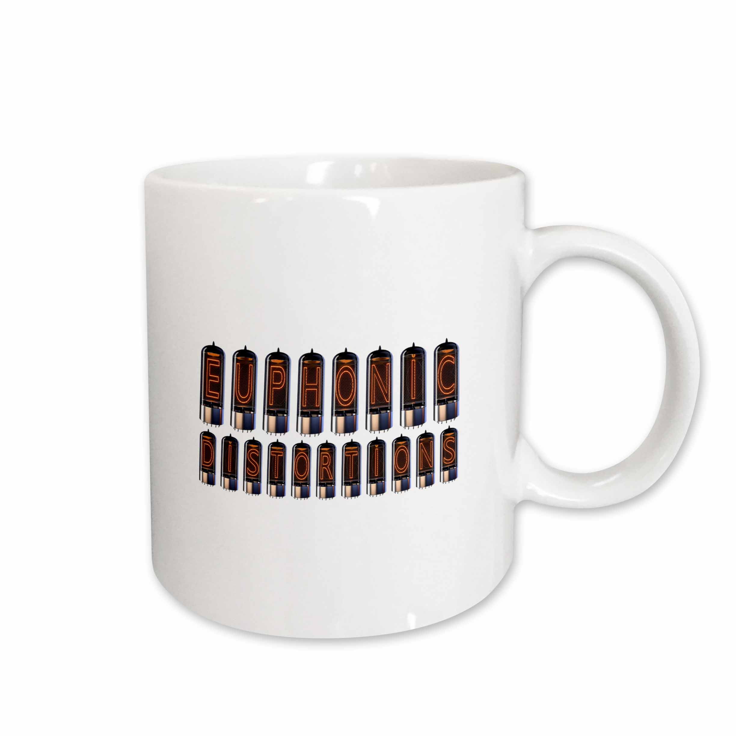 Euphonic Distortions vacuum valve decorated text, white background 15oz ...