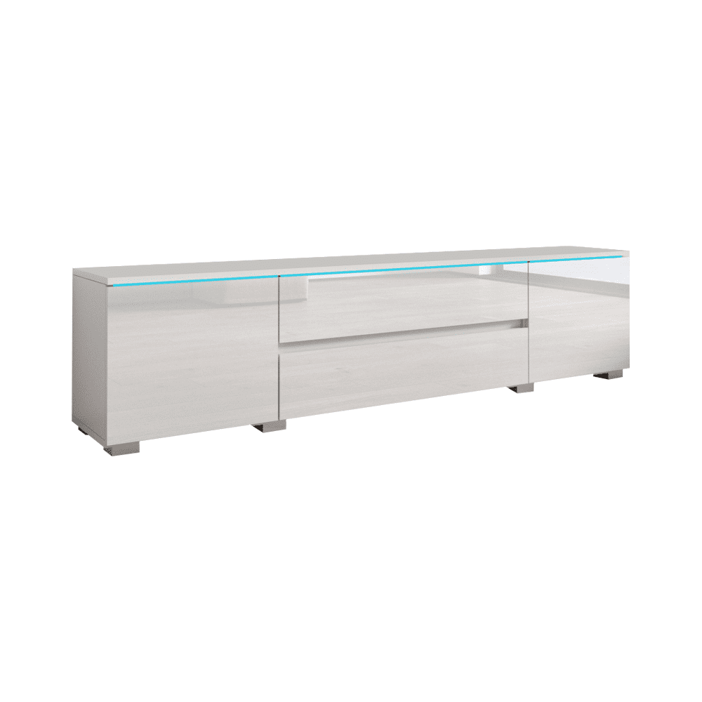 Euphoria 79" Modern TV Stand, White - Walmart.com