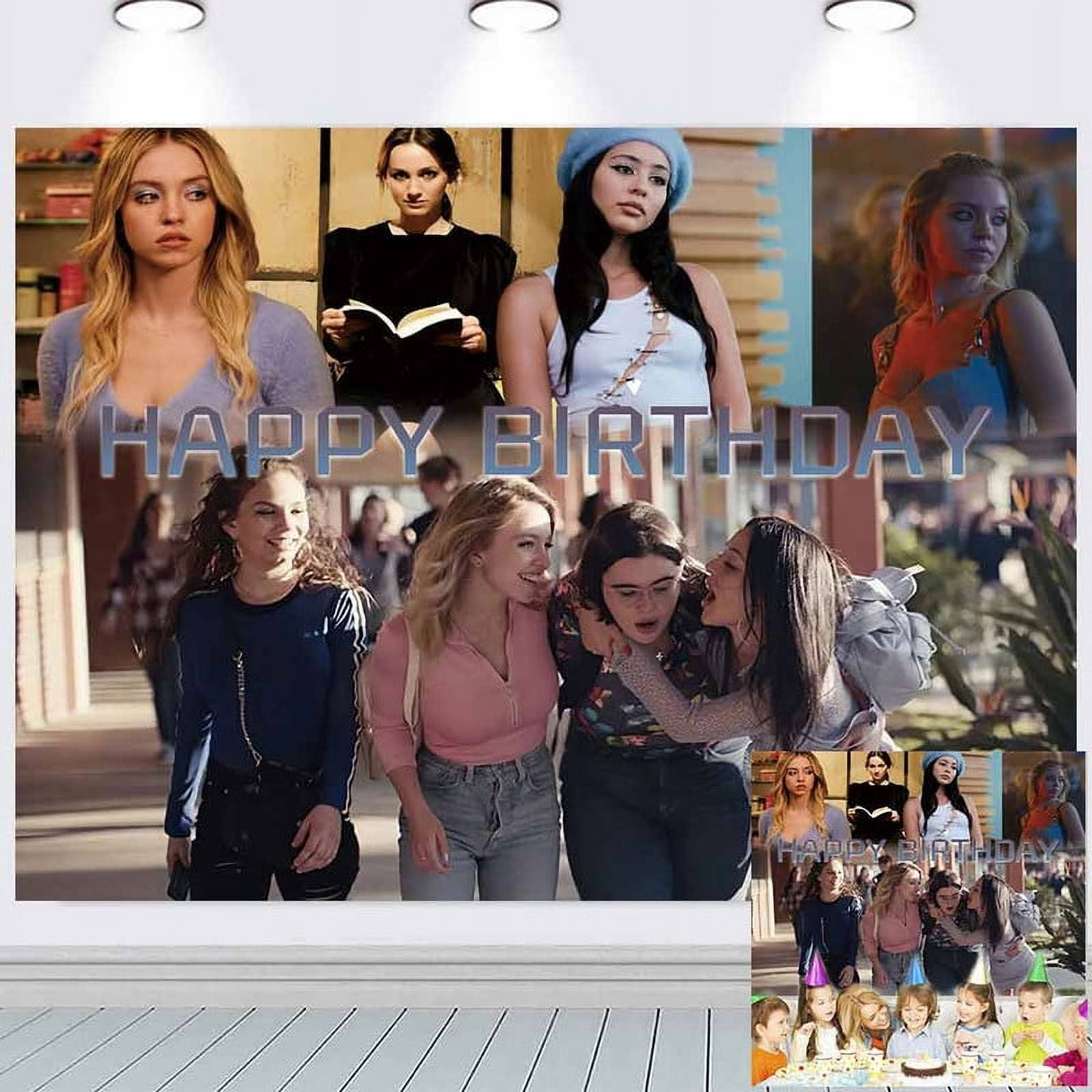 Euphoria Backdrop Banner Party Supplies Post Birthday Decorations ...