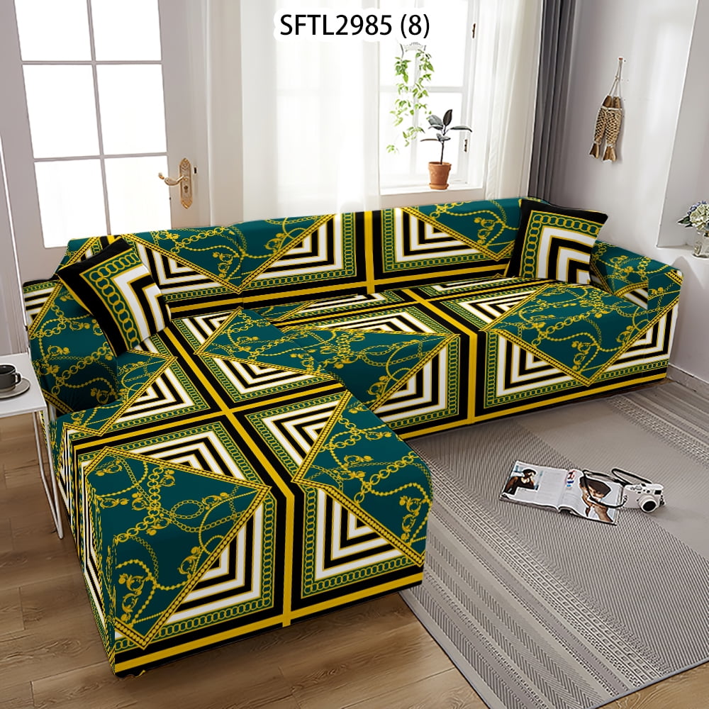 Euporean Pattern Slipcovers Armchair Lining Sofa Cover L Shap Straight ...
