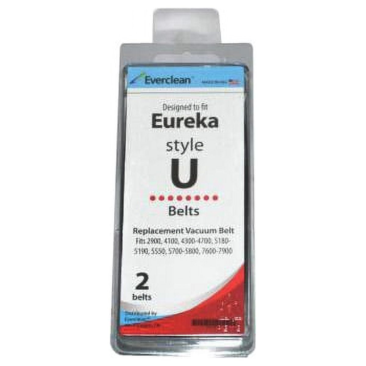 Eureka 20-3108-01, Everclean Type U, Victory Upright Vacuum Belts ...