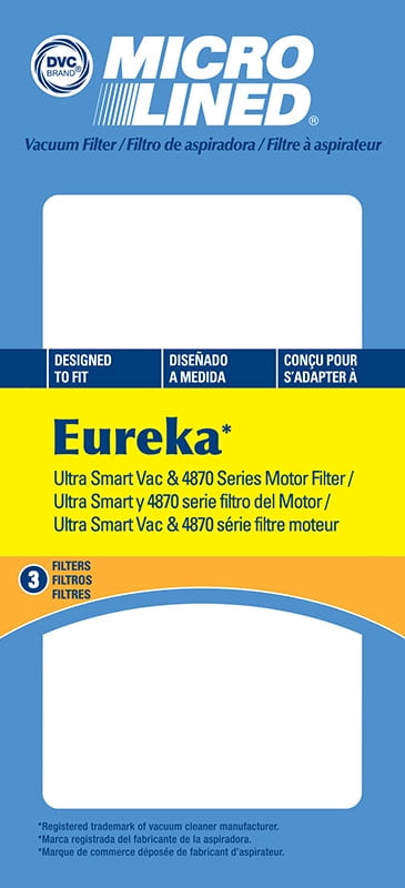 3 DVC 3 Pack Eureka Ultra Smart Vac Motor Filter Fits 4870 Series ...