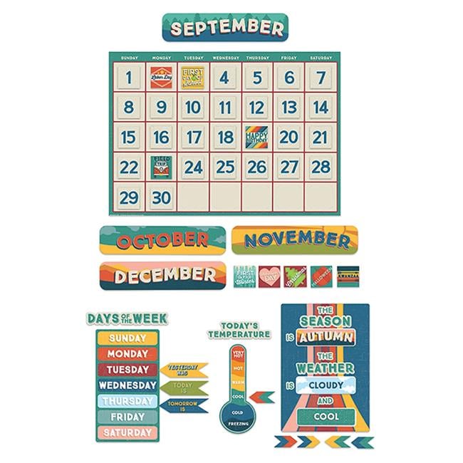 Eureka Adventurer Calendar Bulletin Board Set - Walmart.com