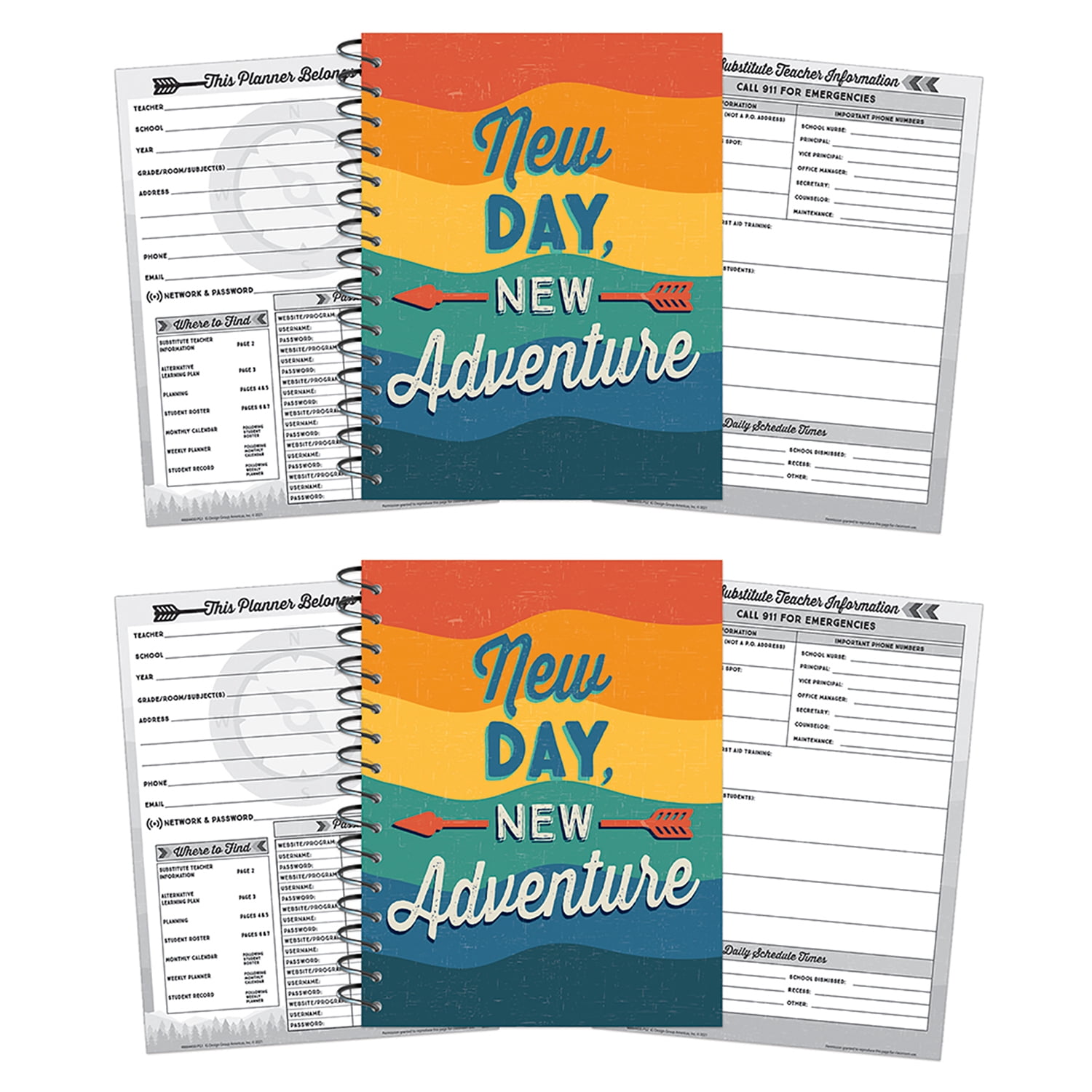 Eureka Adventurer Lesson Plan Spiral Bound Book, Pack of 2 - Walmart.com