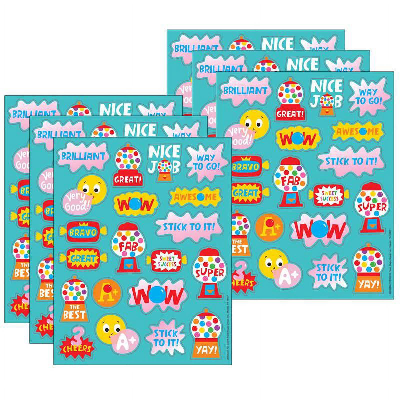 Eureka Bubblegum Scented Stickers, 80 Per Pack, 6 Packs - Walmart.com