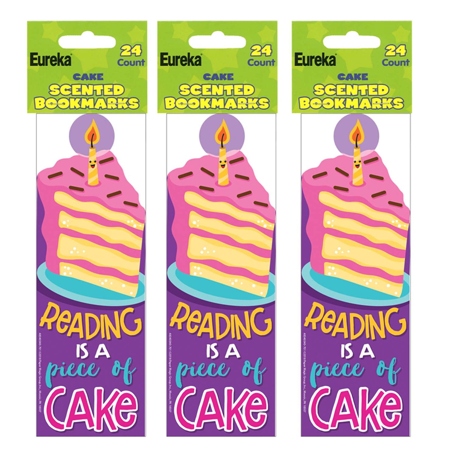 Eureka Cake Scented Bookmarks, 24 Per Pack, 3 Packs - Walmart.com