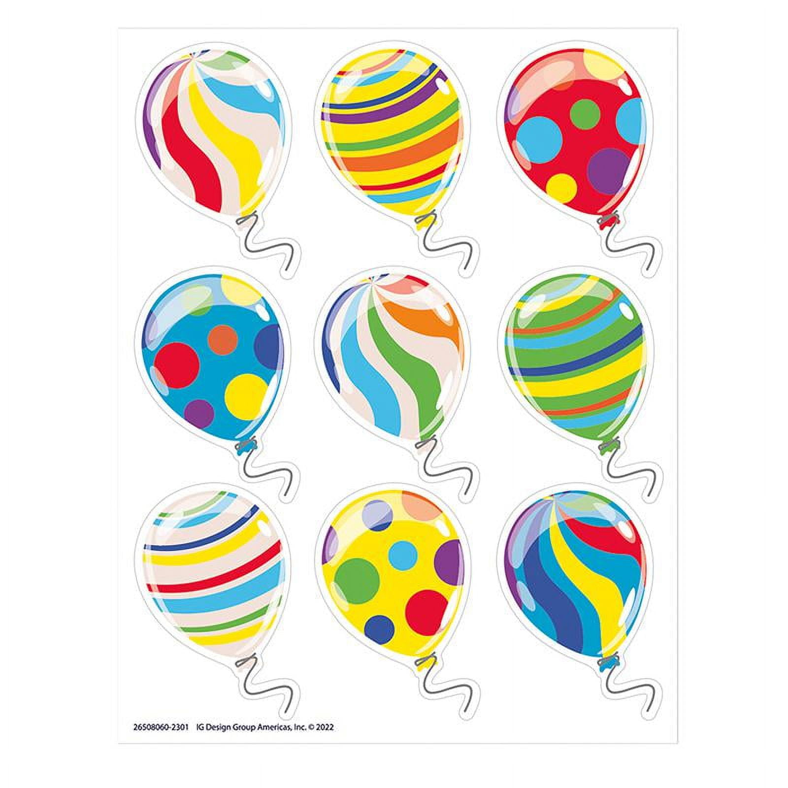 Eureka Celebration Balloons Giant Stickers, 36 Per Pack, 12 Packs ...