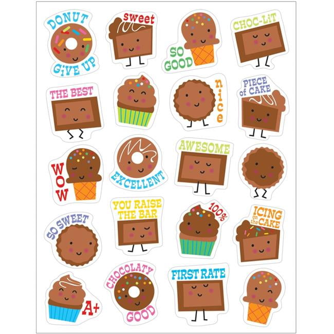 Eureka Chocolate Stickers Scented - Pack of 6 - Walmart.com
