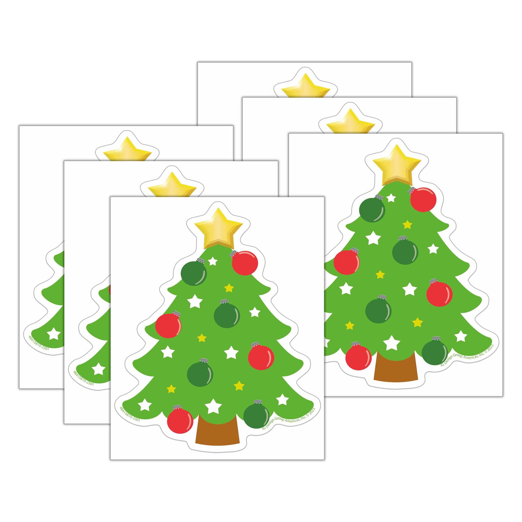 Eureka Christmas Trees Paper Cut-Outs, 36 Per Pack, 6 Packs - Walmart.com