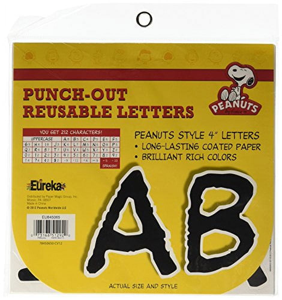 Eureka Classic Peanuts Letter, Number, Punctuation Mark, and Symbol ...