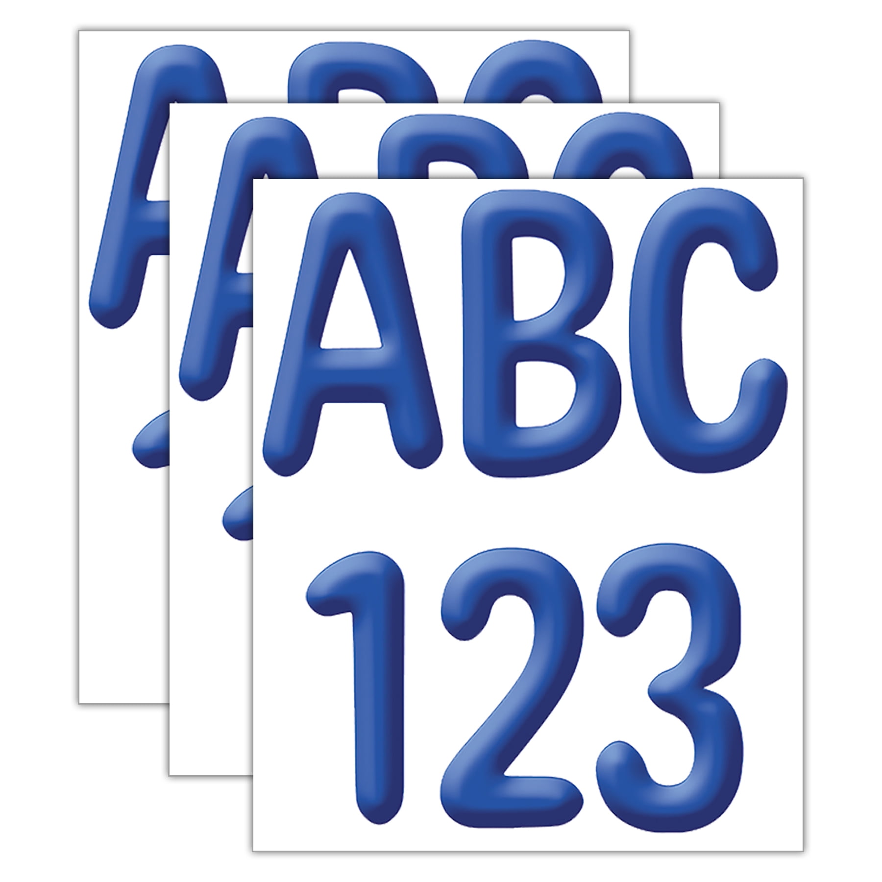 Eureka Color My World - Solid Blue 4" Deco Letters, 180 Per Pack, 3 ...
