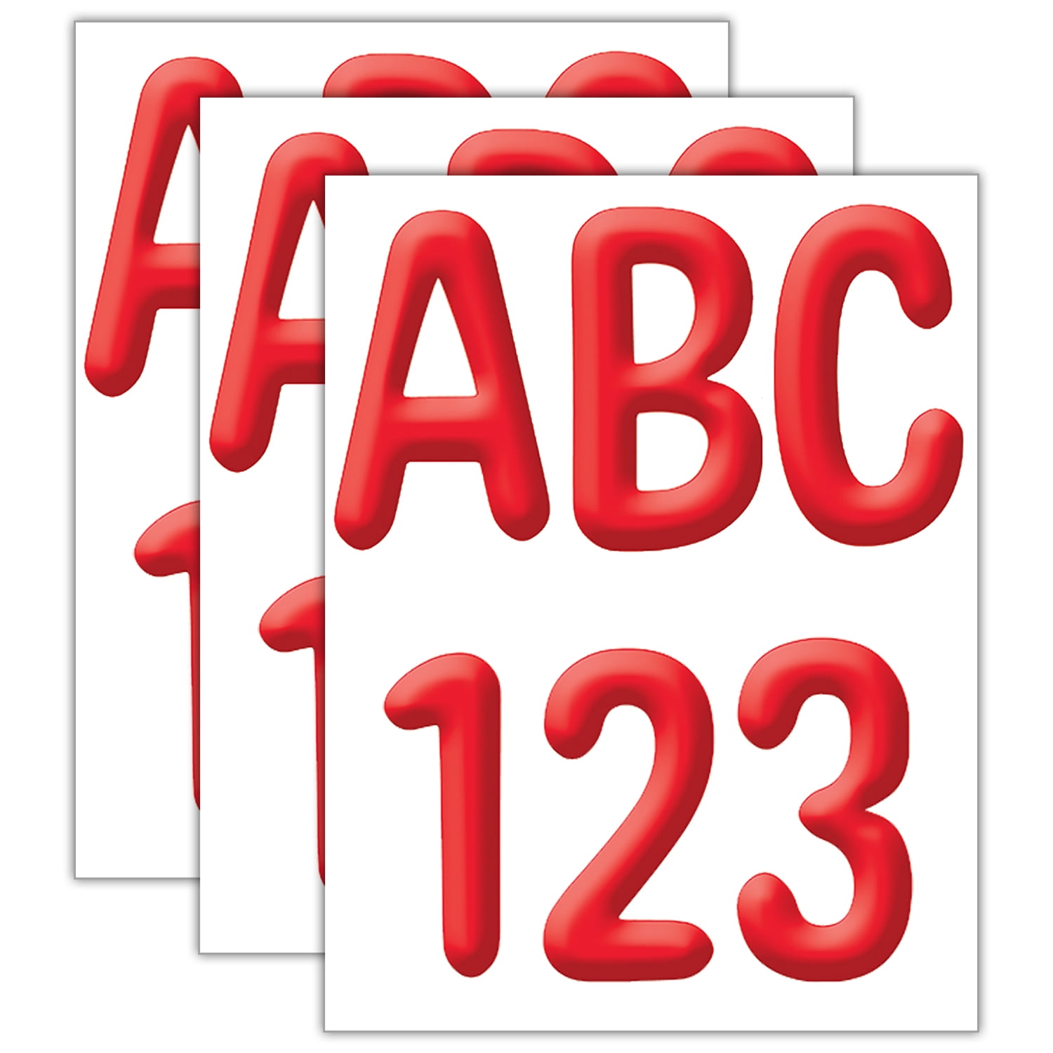 Eureka Color My World - Solid Red 4" Deco Letters, 180 Per Pack, 3 ...