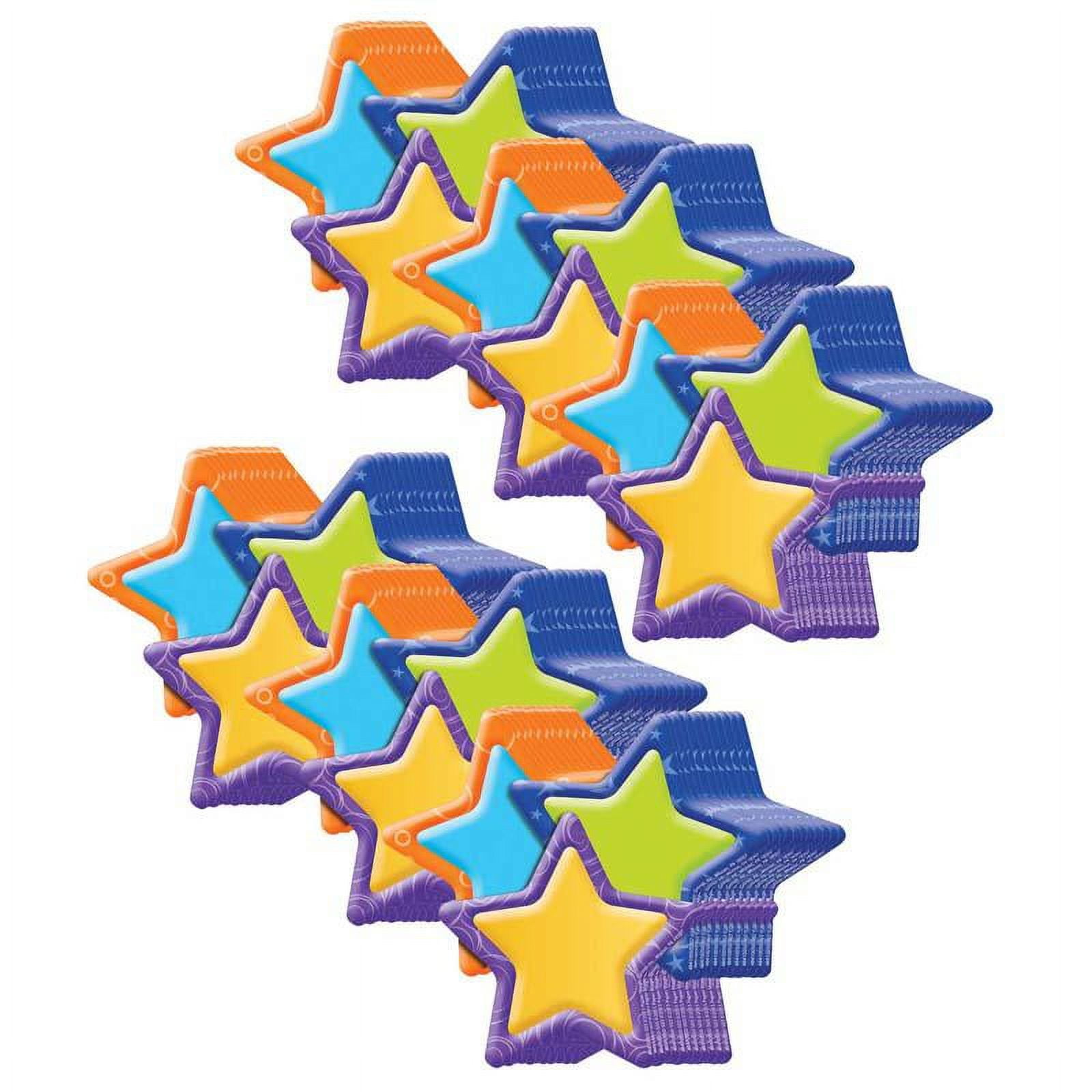 Eureka Color My World Stars Assorted Paper Cut Outs 36 Per Pack 6 Packs ...