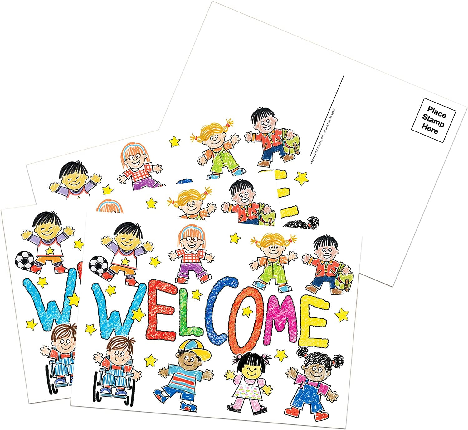 Eureka Colorful Teacher Welcome Cards Mailable Postcards for Teachers ...