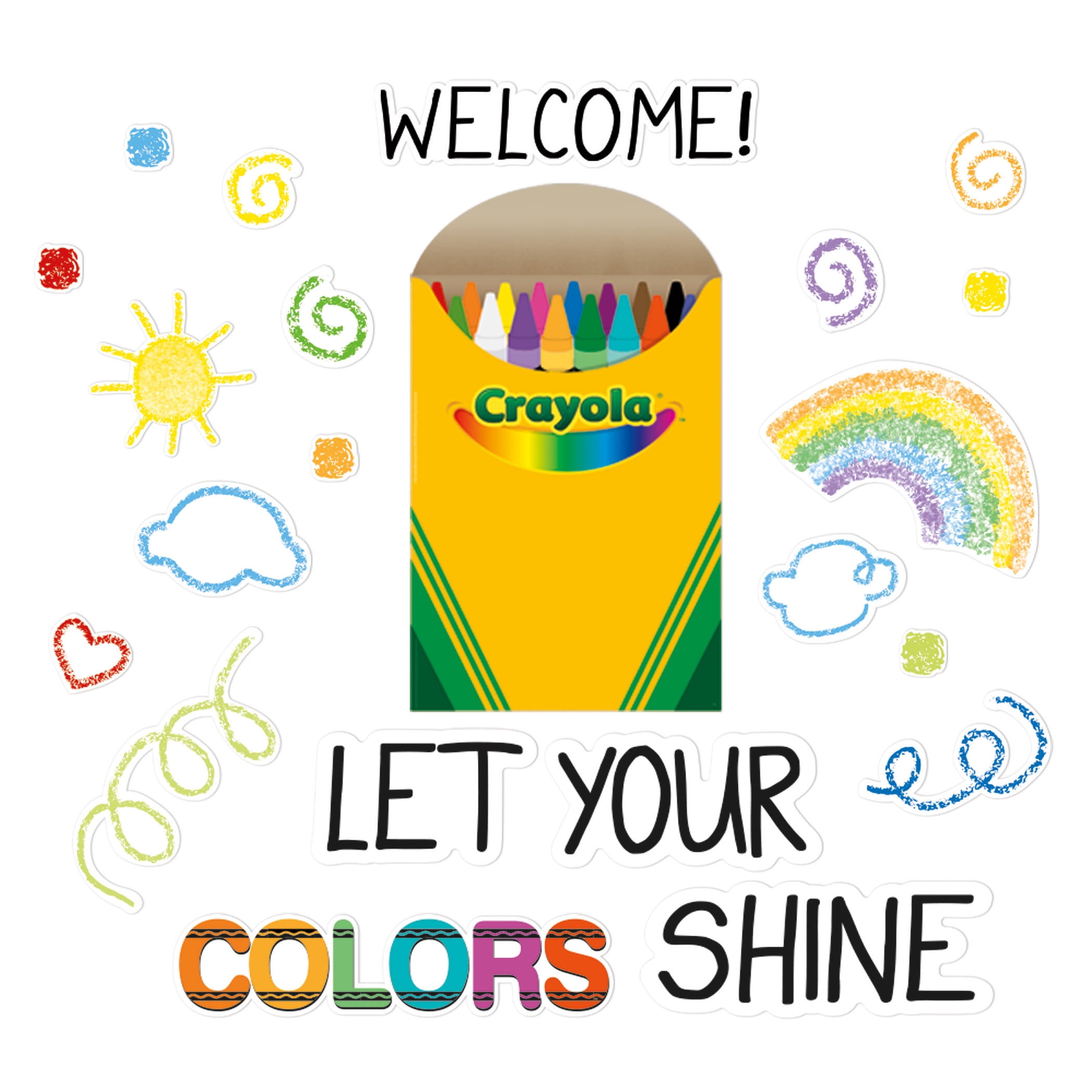 Eureka, Let Your Colors Shine Bulletin Board Set, Classroom Crayon ...