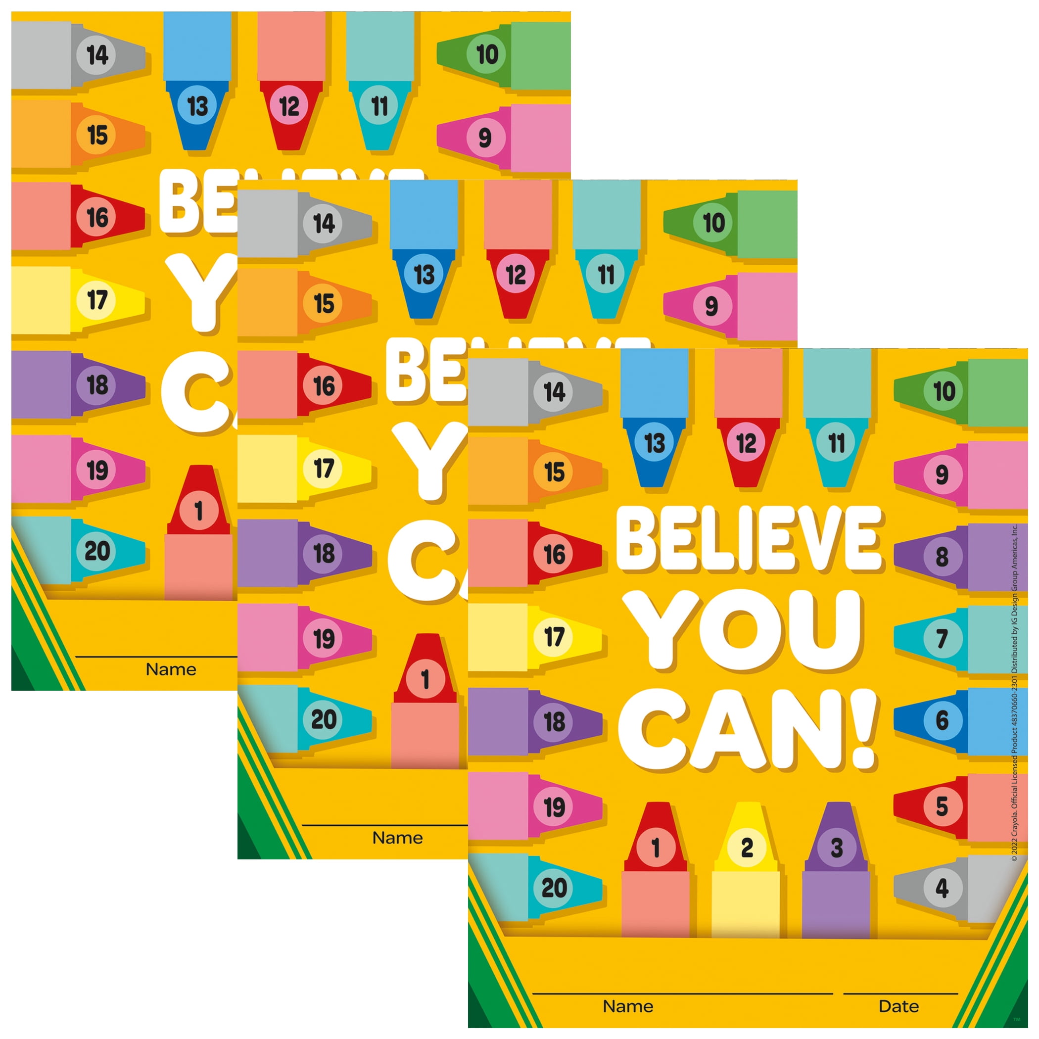 Eureka Crayola Mini Reward Chart with Stickers, 36 Per Pack, 3 Packs ...