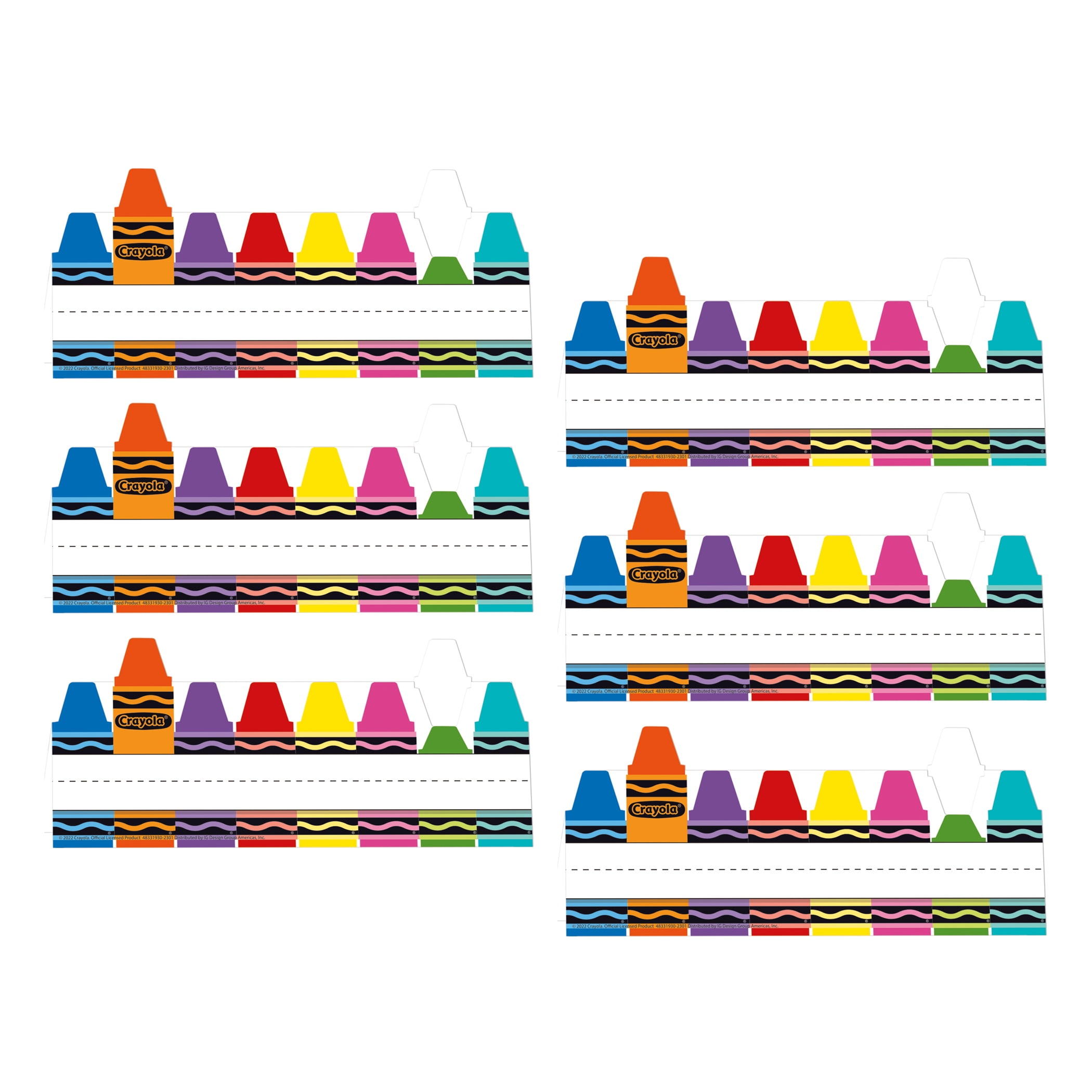 Eureka Crayola Tented Name Plate, 9-5/8" x 6-1/2", 36 Per Pack, 6 Packs ...