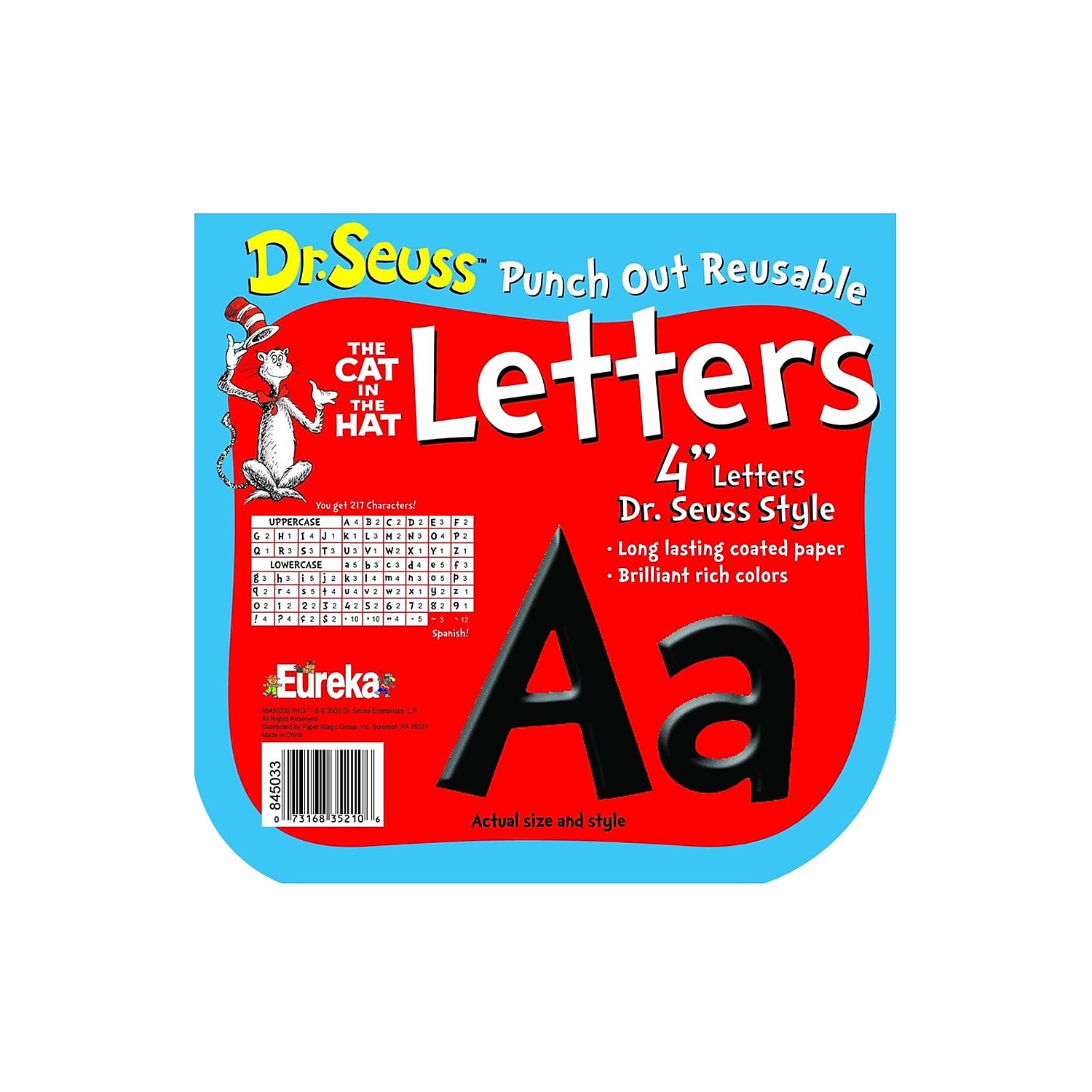 Dr. Seuss™ Black Deco 4" Letters, 217 Characters - Walmart.com