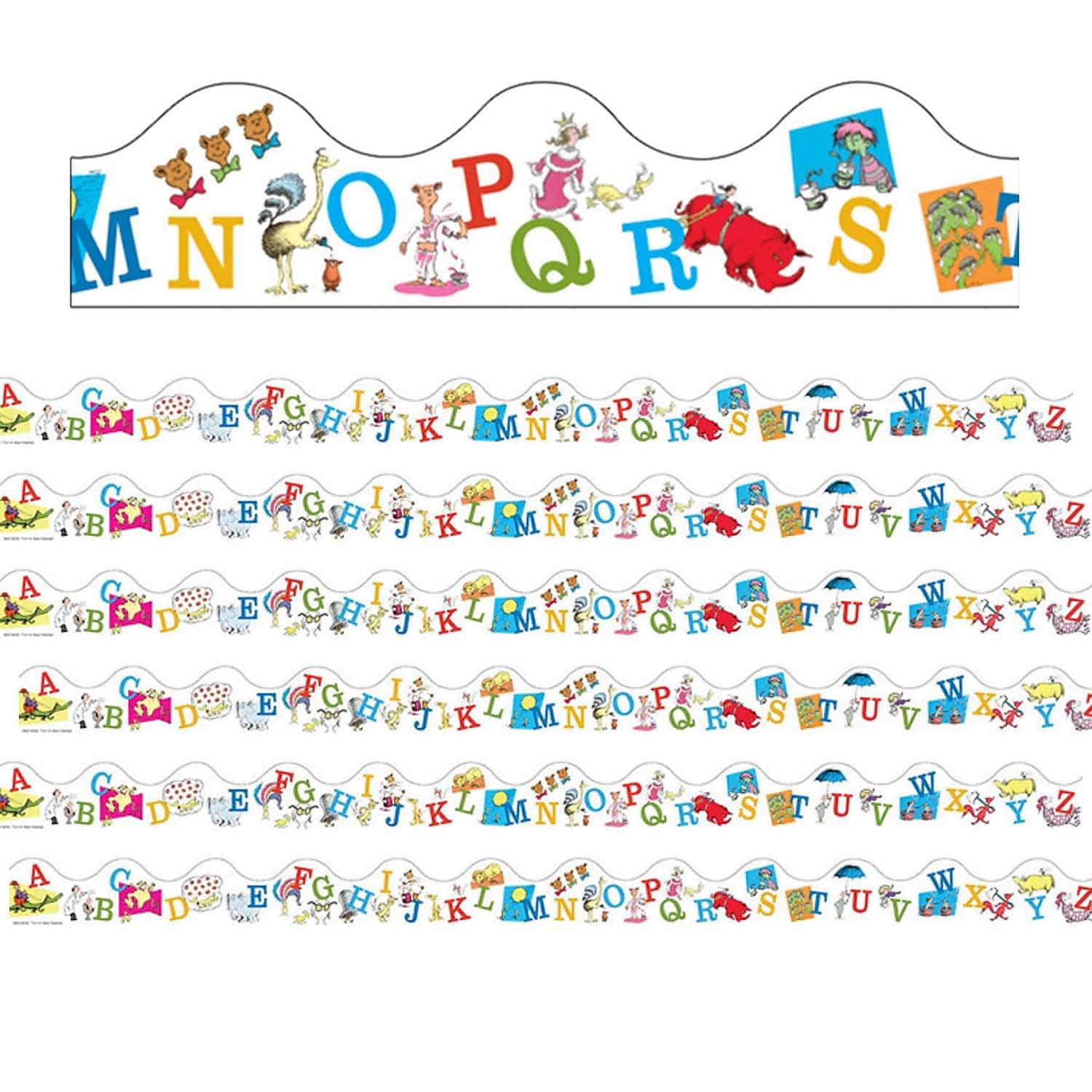 Eureka Dr. Seuss ABC Deco Trim 37 Feet Per Pack 6 Packs (EU-845019-6 ...