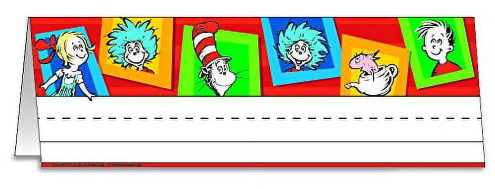 Eureka Dr Seuss Cat in the Hat Teacher Supplies Stand Up Tented Name ...