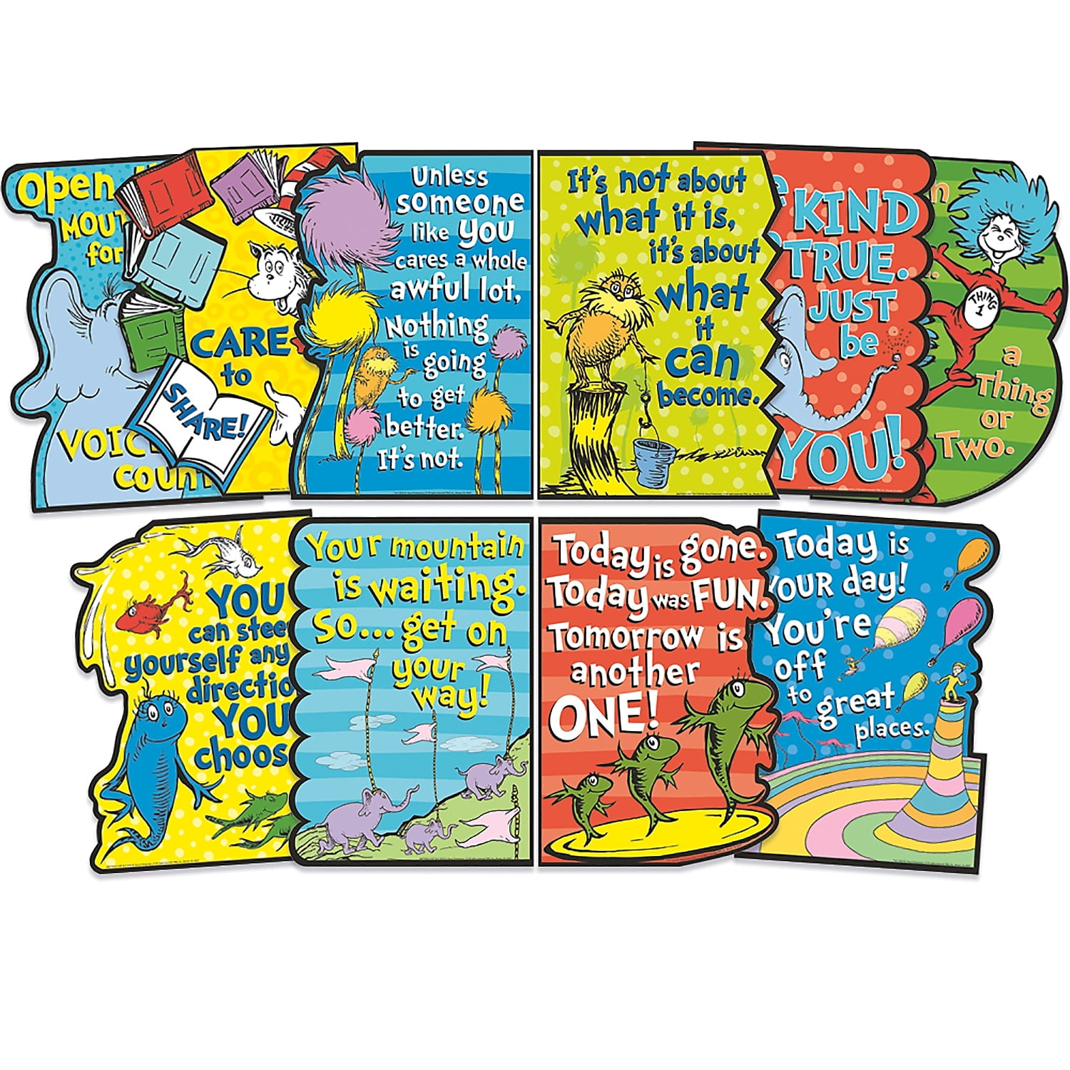 Eureka Dr. Seuss Die-Cut Poster Set - Walmart.com