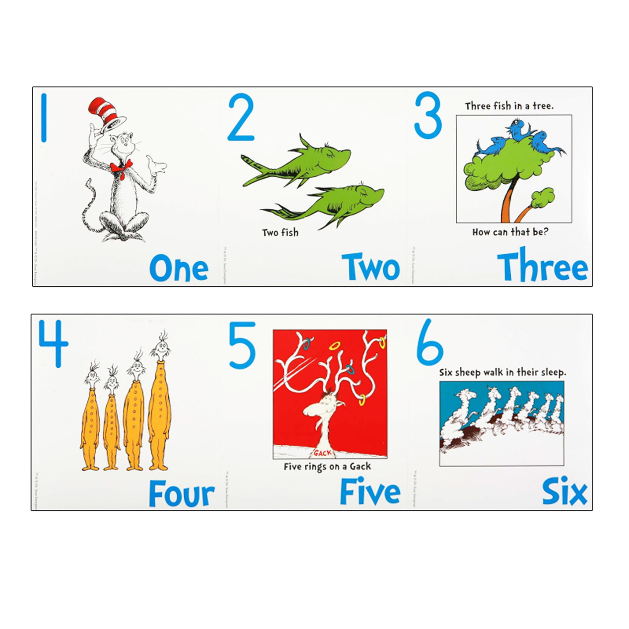 Eureka Dr. Seuss Numbers 1-20 Bulletin Board Set, 4 Pieces - Walmart.com