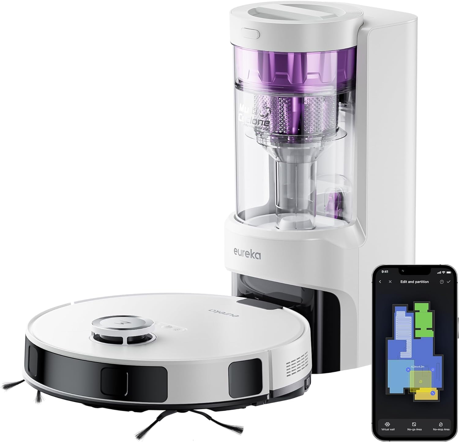 Eureka E10s Robot Vacuum with Bagless Self Emptying Station, Robotic ...