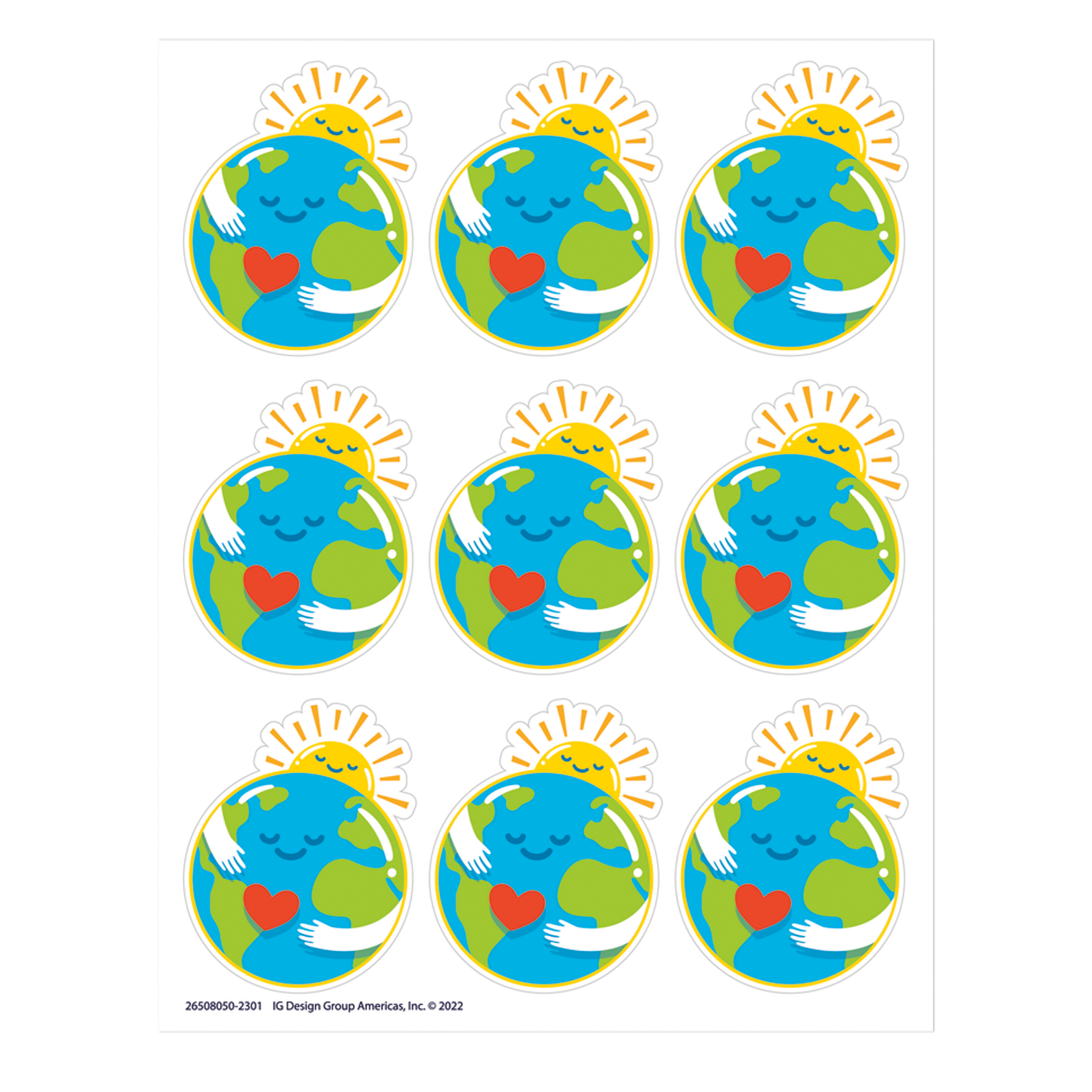 Eureka Earth Giant Stickers, 36 Per Pack, 12 Packs - Walmart.com