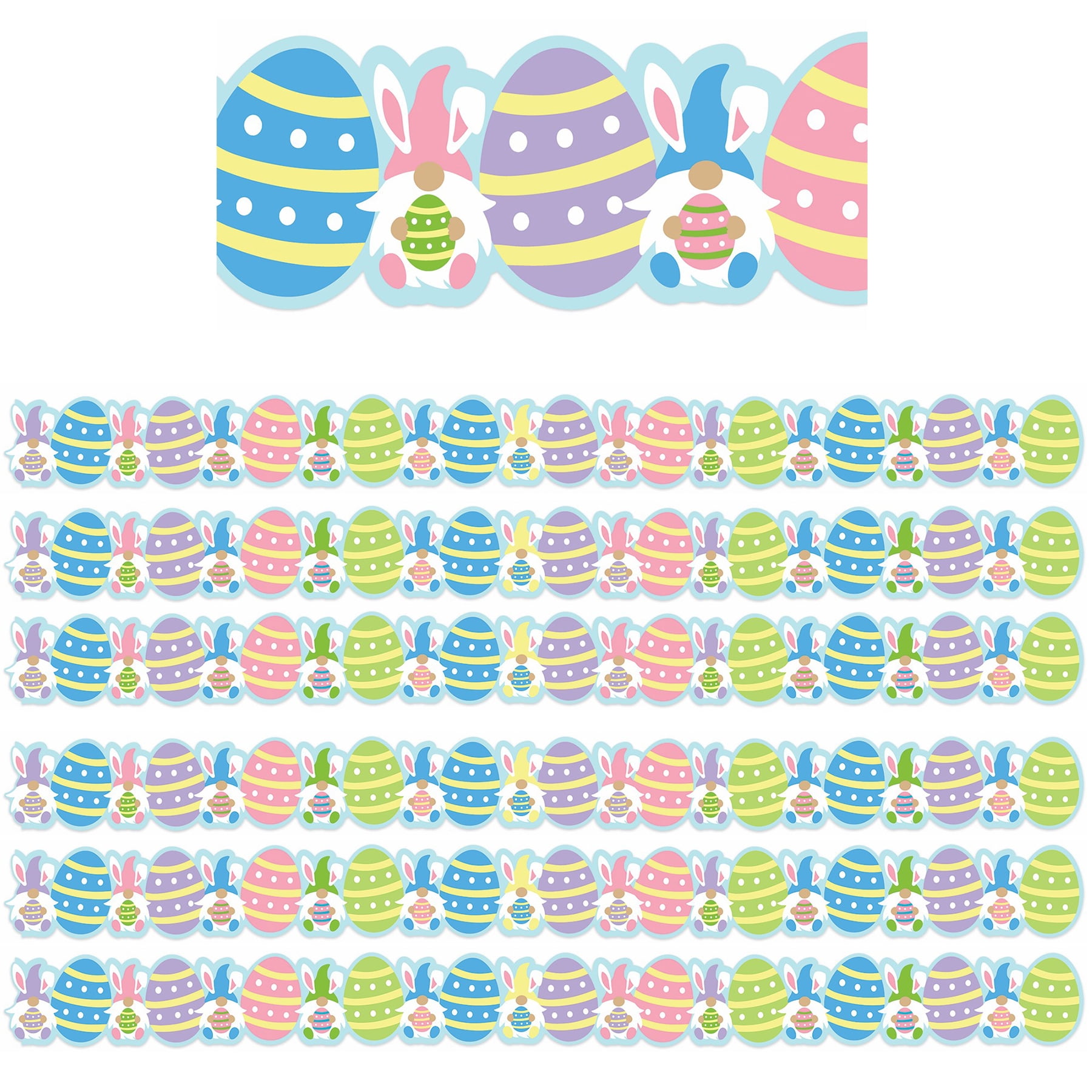 Eureka Easter Gnomes Extra Wide Deco Trim, 37 Feet Per Pack, 6 Packs ...