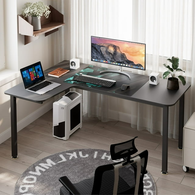 Eureka Ergonomic 60 inch L Shaped Desk Home Office Writing Computer ...