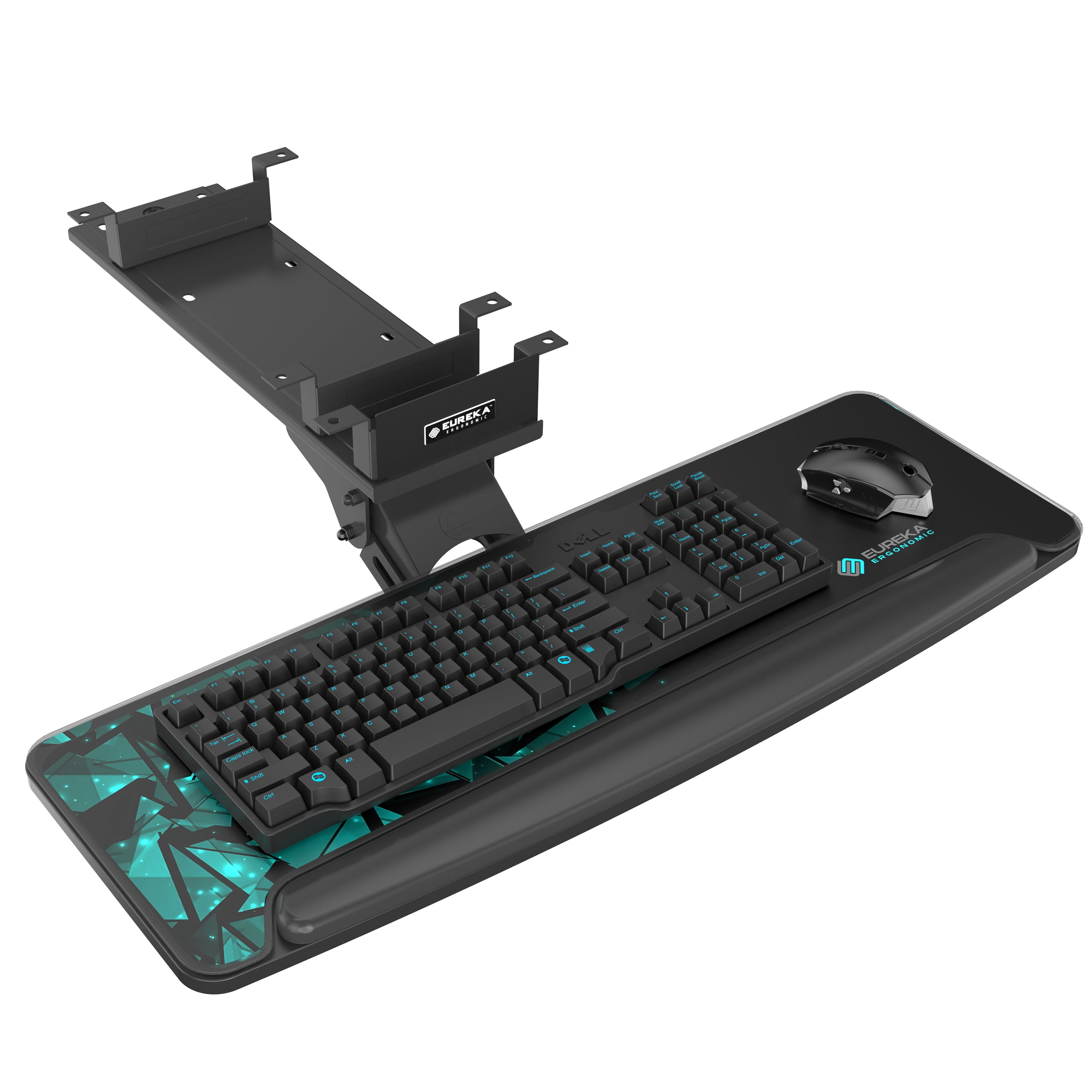 "Eureka Ergonomic 28""x10"" Adjustable Gaming Keyboard Tray & Mouse Pad ...