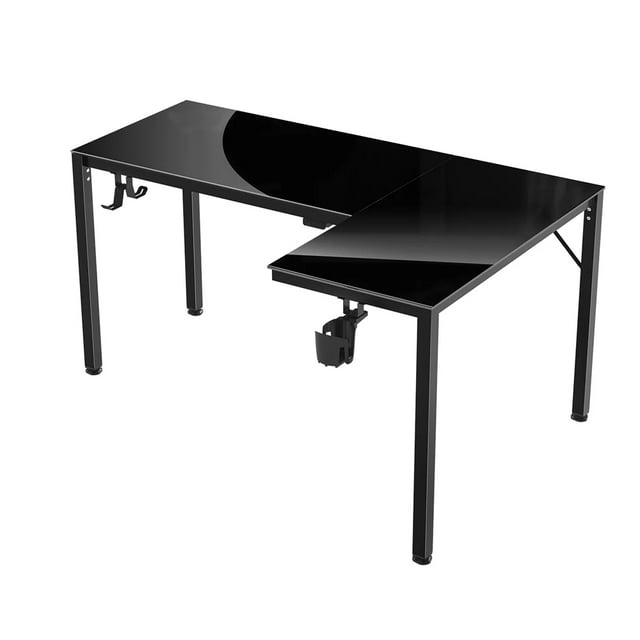 Eureka Ergonomic L Shaped Glass Rgb Gaming Desk