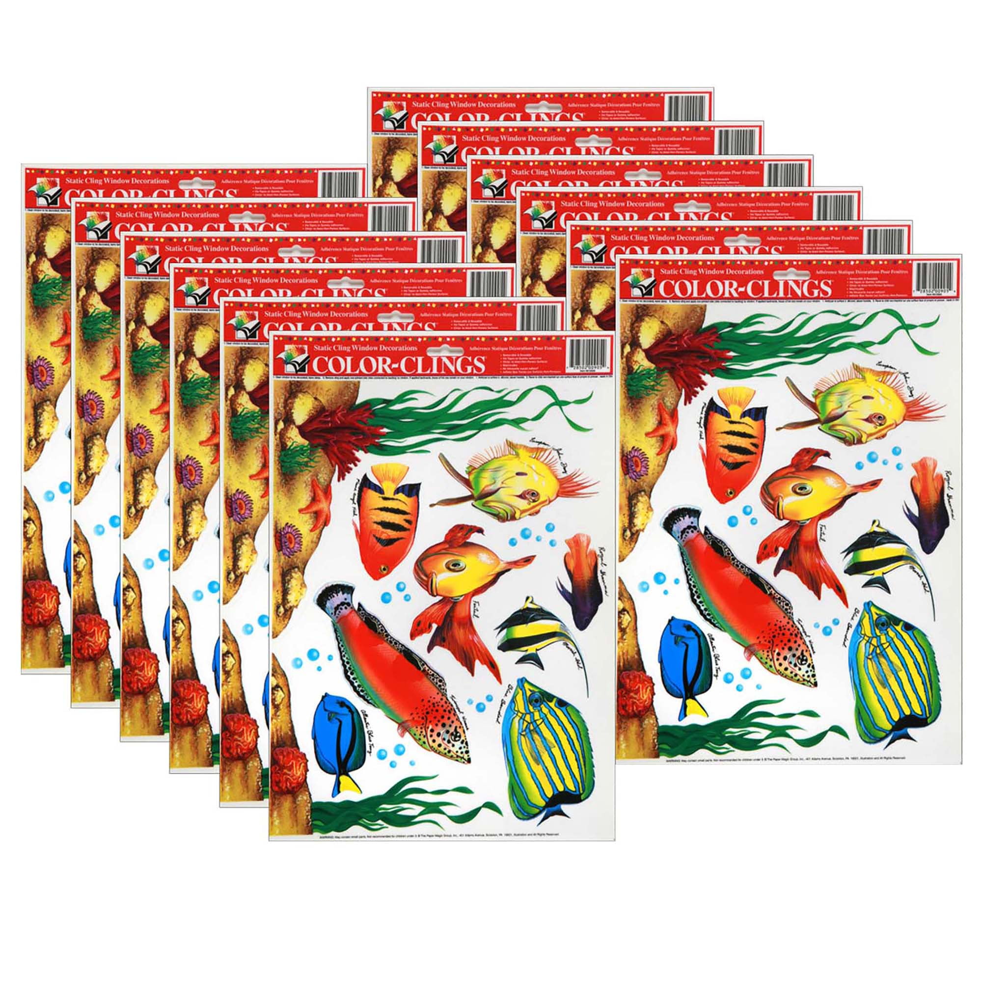 Eureka Fish Window Clings, 12 Sheets - Walmart.com