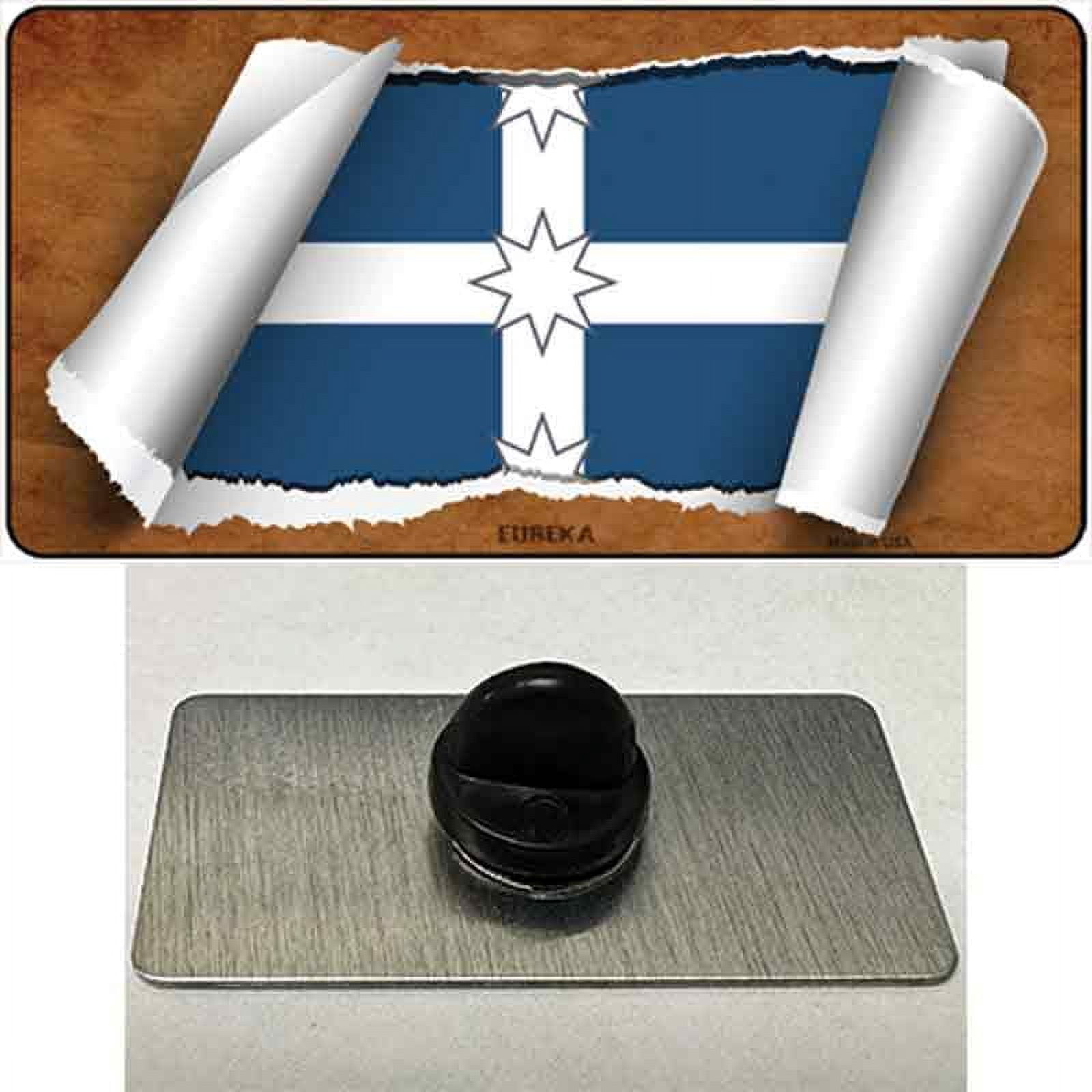 Eureka Flag Scroll Novelty Metal Hat Pin 1.5" x 0.75" Hat Pin (PIN ...