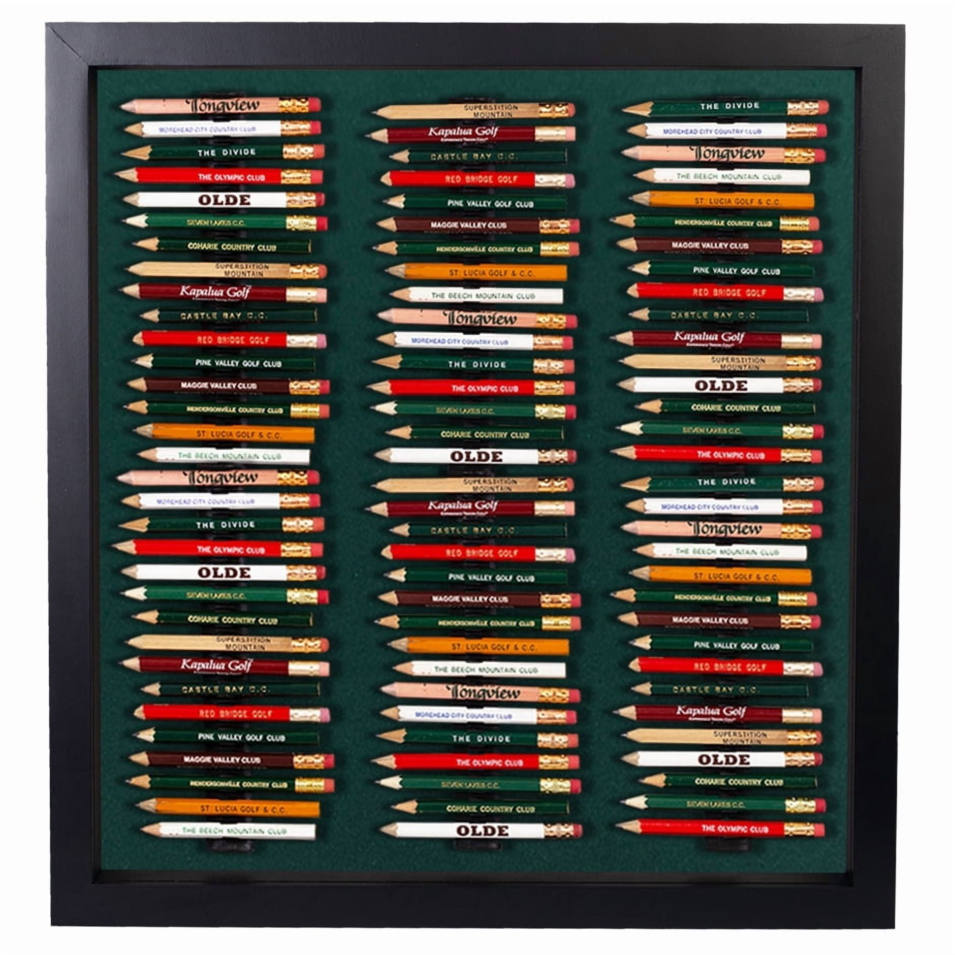 Eureka Golf Pencil Display Case with Acrylic Cover | Holds 96 Round or ...